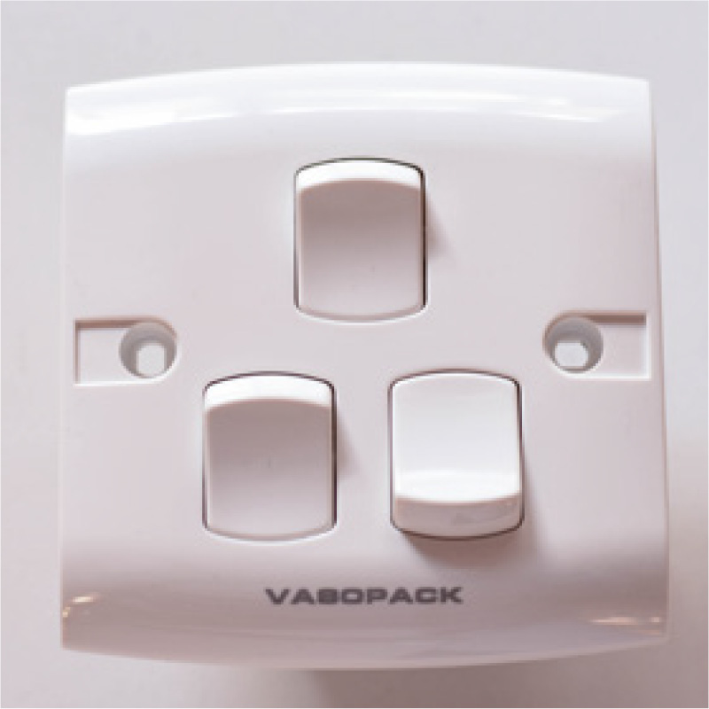 Vasopack 3 Gang 2 Way Switch - We Light Your World