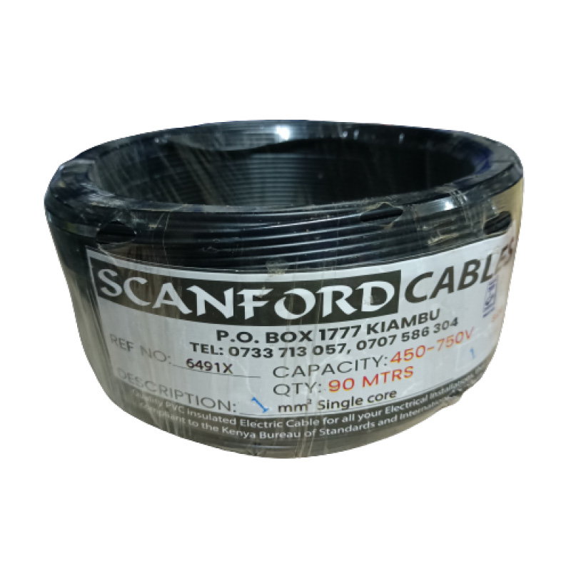 Scanford 1mm Single Core Black - We Light Your World