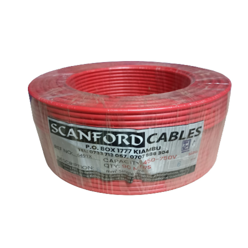 Scanford 6mm Single Core Red - We Light Your World