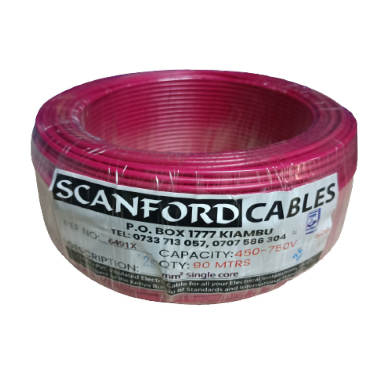Scanford 2.5mm Single Core Red - We Light Your World