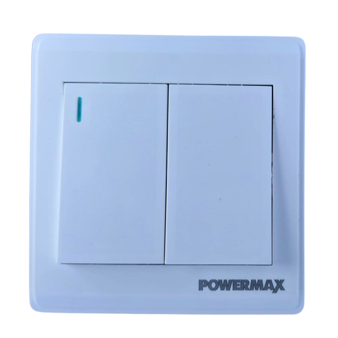 Powermax BSR White 2 Gang 2 Way Switch - We Light Your World